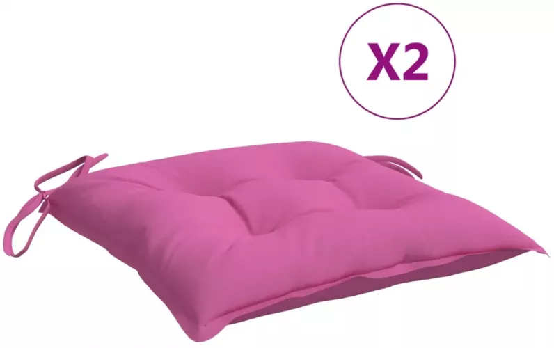 VidaXL Perne de scaun 4 buc. roz 50x50x7 cm textil oxford 361559