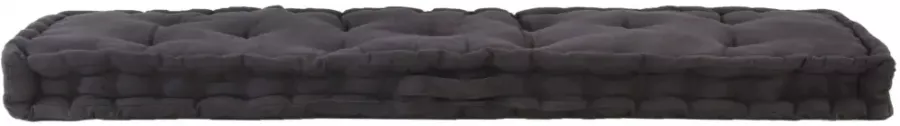 VidaXL Perna podea canapea din paleti negru 120 x 40 x 7 cm bumbac