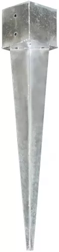 VidaXL Tarusi de sol 6 buc. argintiu 14x14x91 cm otel galvanizat