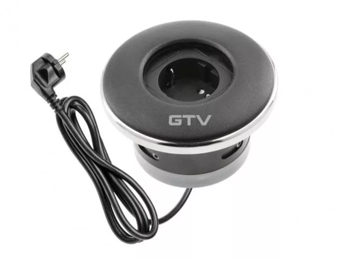 Priza incorporabila in blat Shutter finisaj negru max-AE-GM1SSHU-20 ...