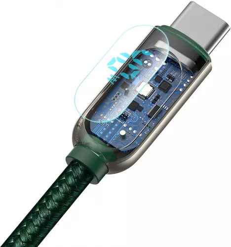 Cablu Baseus Display USB - USB-C 2 0 m 5A verde 9ada02f2 - cel.ro