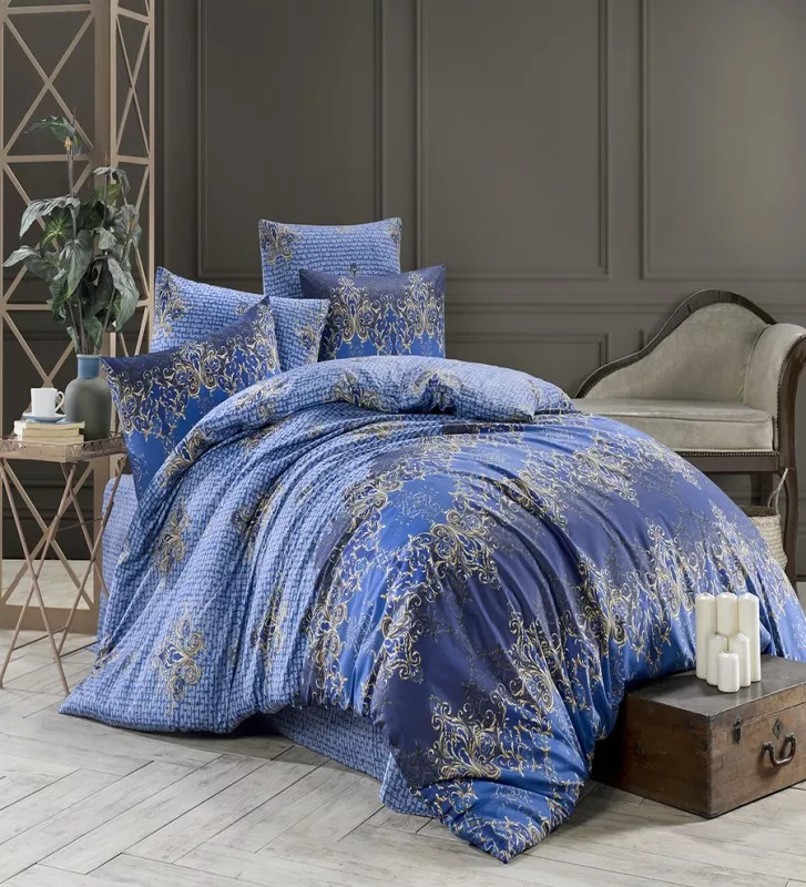 Lenjerie de pat dublu din bumbac ranforce Begenal Lucifer DOMUS Lucifer ...