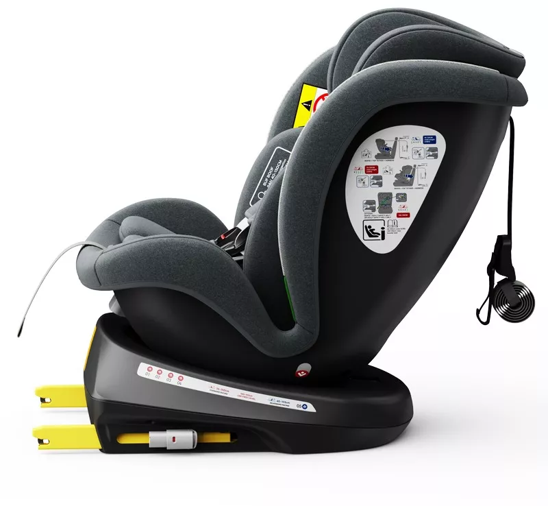 Scaun Auto Tweety Plus DELUXE BUF BOOF iSIZE Grey cu Isofix rotativ 360 ...