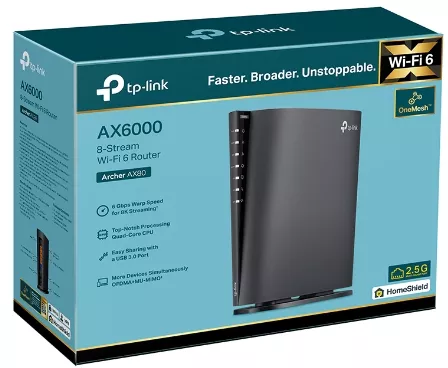 Router Wireless TP-Link Archer AX80 AX6000 Dual-Band Wi-Fi 6 Port de 2 ...