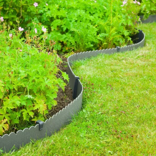 Nature Borduri de gradina decorative 0 13 x 12 m 3 mm gri