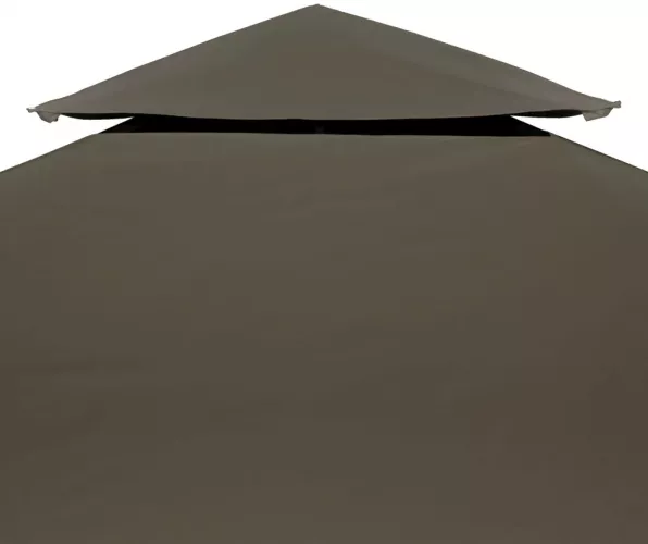 VidaXL Acoperis de pavilion 2 niveluri gri taupe 3x3 m 310 g/m and sup2 ...