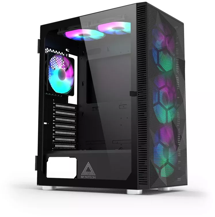 Carcasa Montech X3 Mesh Black Middle Tower Fara sursa Tempered glass