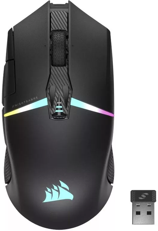 Mouse Gaming Corsair Nightsabre RGB Wireless 26000 dpi CH-931B011-EU - cel.ro