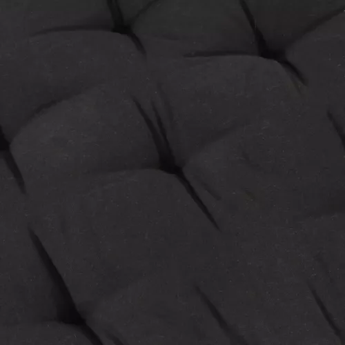 VidaXL Perna podea canapea din paleti negru 120 x 40 x 7 cm bumbac
