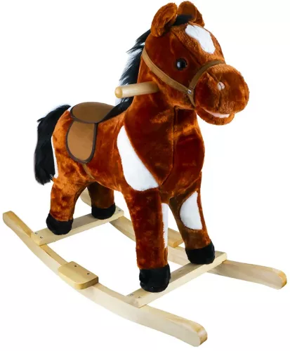 Calut Balansoar Lemn cu Plus Maro zmub_617688876 - cel.ro