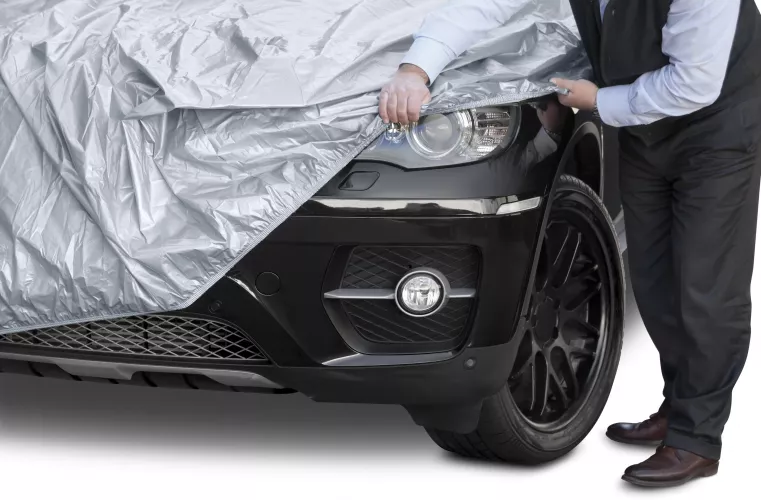 Prelata auto husa exterioara impermeabila XL-size 530X175X120cm COVERXL ...