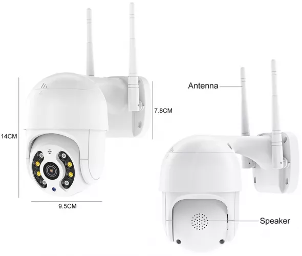 Camera cu SIM 4G USAFEQLO exterior/interior rotativa 1080P Onvif audio ...