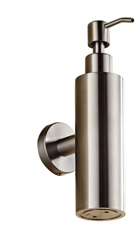 Dispenser sapun lichid 500ml metalic forma cilindrica inox satinat ...