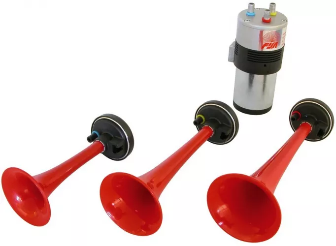 Claxon auto Carpoint 3 tonuri 12V cu compresor electric 240W 117dB ...