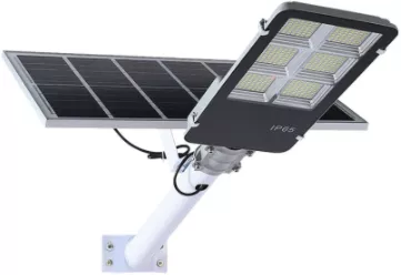 Lampa solara stradala KlaussTech 600W cu panou solar telecomanda suport ...