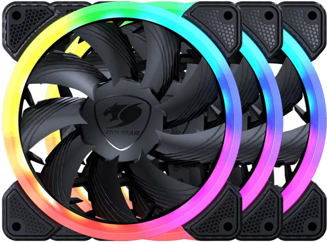 Ventilator / radiator Cougar Vortex VK 120 ARGB 120mm PWM Three Fan Kit ...
