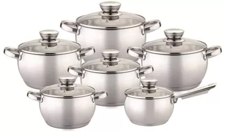 Set 6 oale din otel inoxidabil cu capac 12 piese 8lid_225772166 - cel.ro