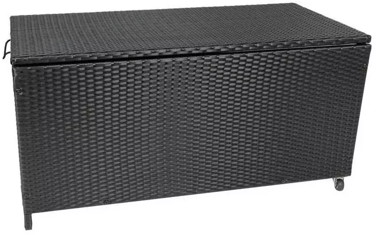 Lada depozitare de gradina tehnoratan cadru metalic cu roti negru 350 L ...