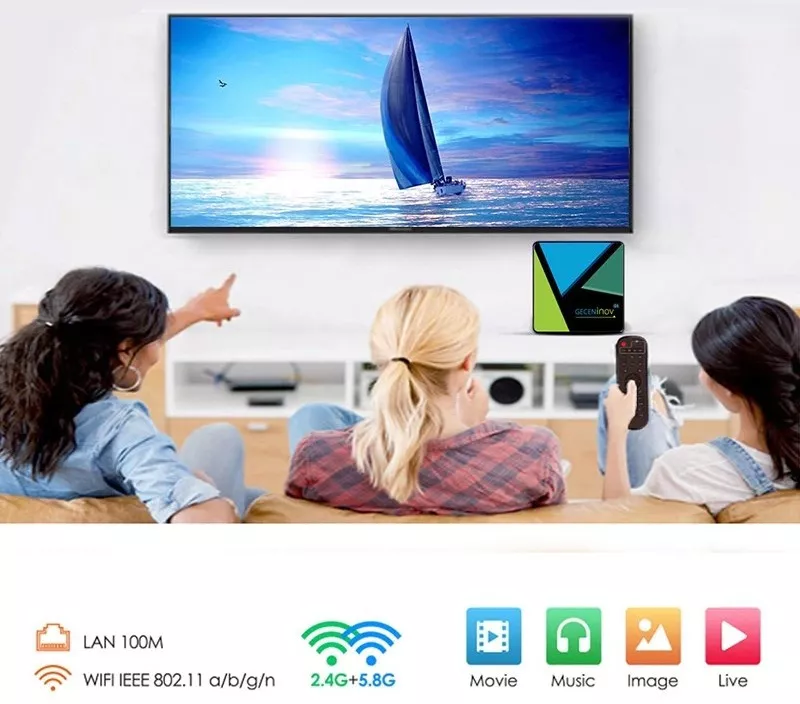 TV Box 4k Android 10 Mini PC Quad Core 64 bit 4 gb ram 32 gb 5g Usb ...
