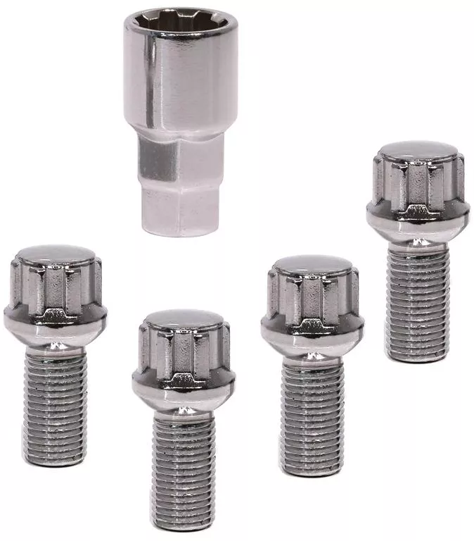Set prezoane auto antifurt Carpoint tip D M14x1 5x26mm rotund pentru ...