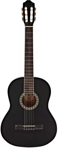 Chitara clasica din lemn IdeallStore® Black Raven 104 cm model clasic negru - cel.ro