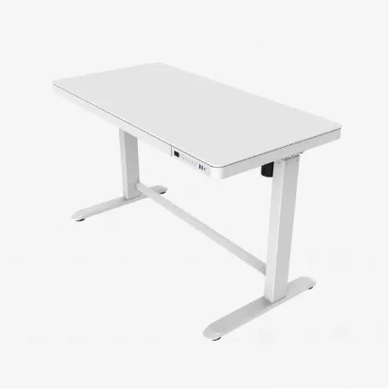 Birou Reglabil Flat pe inaltime Upgrade Smart Blat PAL alb Mat Port USB ...
