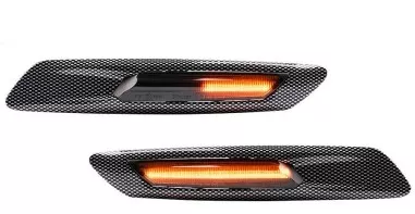 Set 2 Semnalizari Carbon Aripa LED Dinamice secventiale cu sticla ...