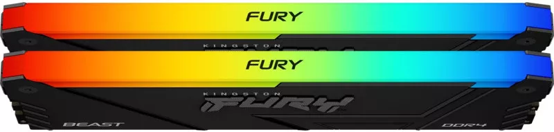 Kit Memorie RAM Kingston FURY Beast RGB 32GB 2x16GB DDR4 3200MHz CL16 Dual