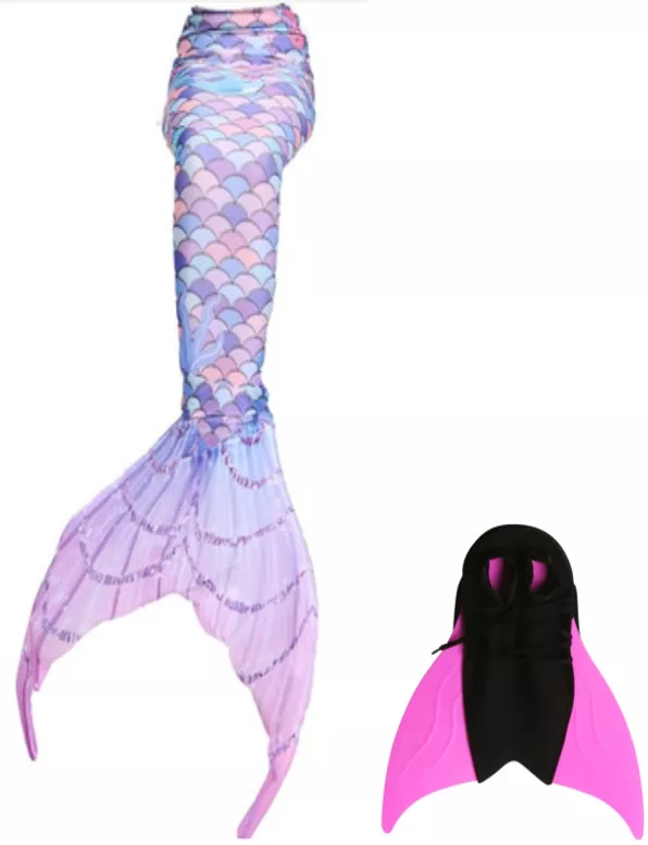 Set 2 piese Costum Sirena Printesa Ariel THK® coada sirena Inotatoarea ...