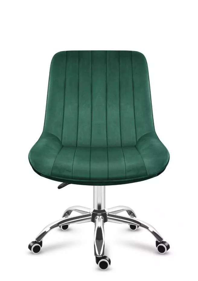 Scaun de birou din velur verde ALBM0021 - cel.ro