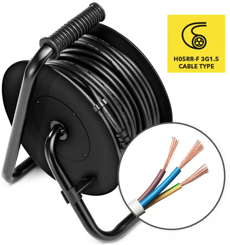 Derulator de exterior 4 prize 3 x 1.5 / 20m 230V tip PVD1EU Trotec TC ...