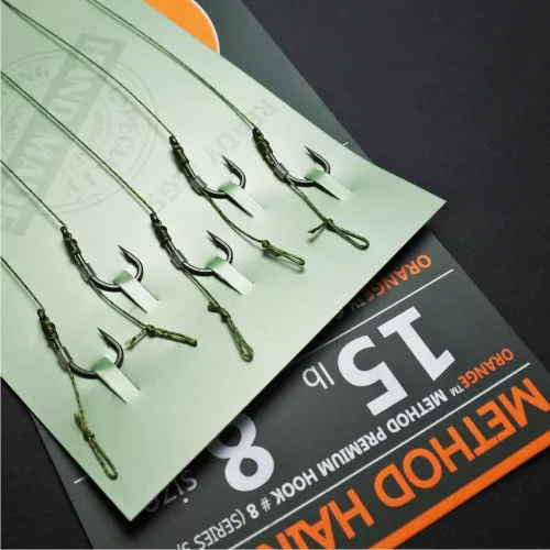 Rig Feeder MMT Orange Series 3 No.8 15Lb Method Hair Rigs - cel.ro