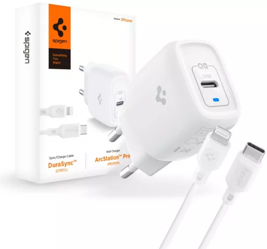 Incarcator de Retea Type-C PD 20W cablu Type-C Compatibil Lightning ...