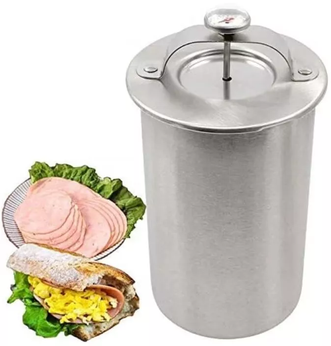 Presa din Inox pentru preparat sunca presata 1.3 Litri cu termometru ...