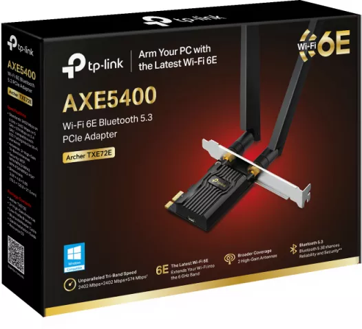 Placa de retea wireless TP-LINK AX5400 Tri-Band WiFi 6E ARCHER TXE72E