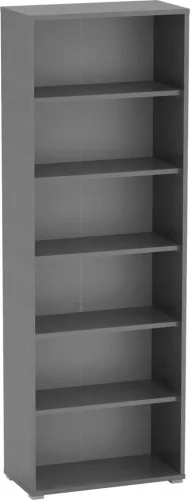 Biblioteca mdf gri grafit Rioma 75x38x217.8 cm 0000281209 - cel.ro