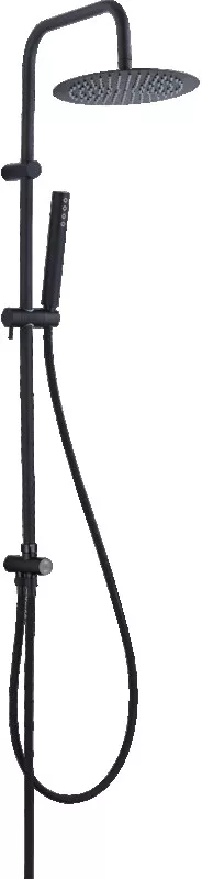 Coloana de dus cu para superiora rotunda bara si para de mana negru mat ...