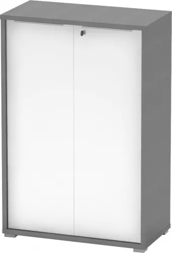 Dulap 2 usi pal grafit alb Rioma 75x38x112.2 cm 0000281228 - cel.ro