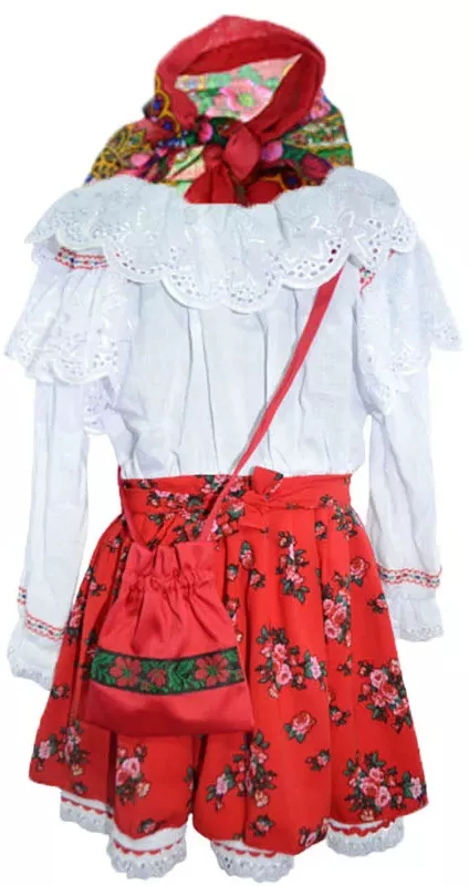 Costum traditional pentru fete 4 piese Mini Junior CTPF-7-68 Multicolor ...