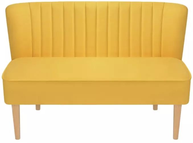 VidaXL Canapea cu material textil 117 x 55 5 x 77 cm galben 244074 - cel.ro