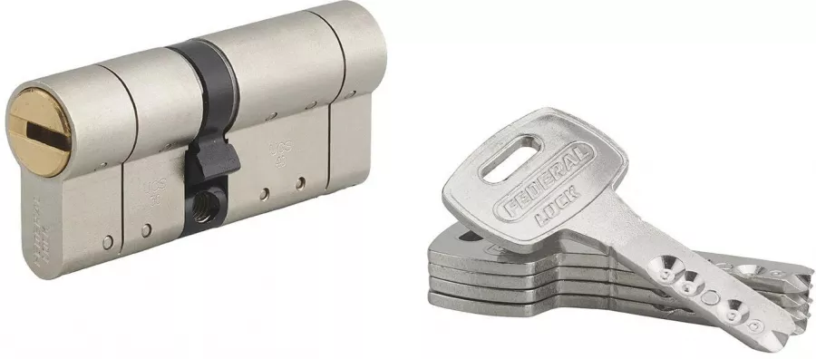 Butuc usa 32 x 42 mm standard nichel satinat inalta siguranta FEDERAL S ...