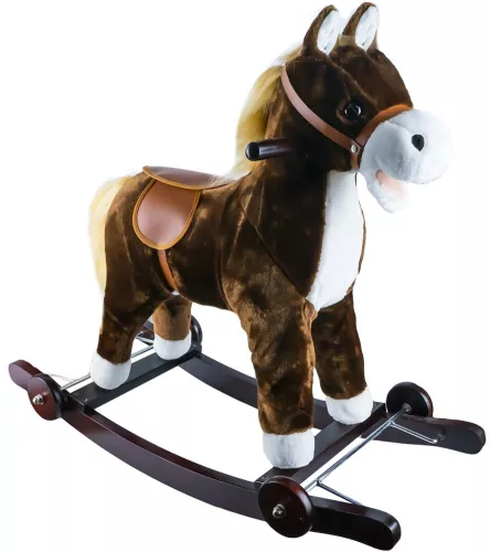 Calut balansoar lemn + plus espresso cu rotile 74x33x62 cm 0fd36ed341d9 ...