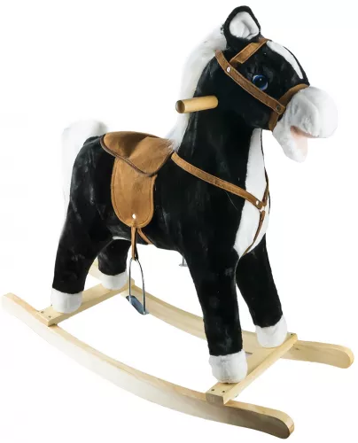 Calut balansoar lemn + plus negru 78x28x68 cm 6e6b932765a4 - cel.ro