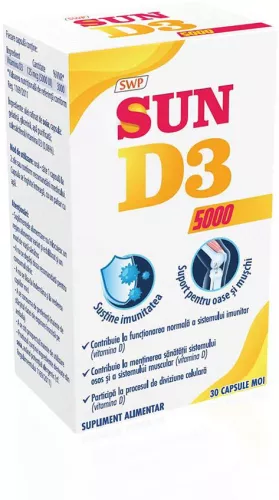 Sun D3 5000 UI 30 capsule Sun Wave Pharma 5949477000548