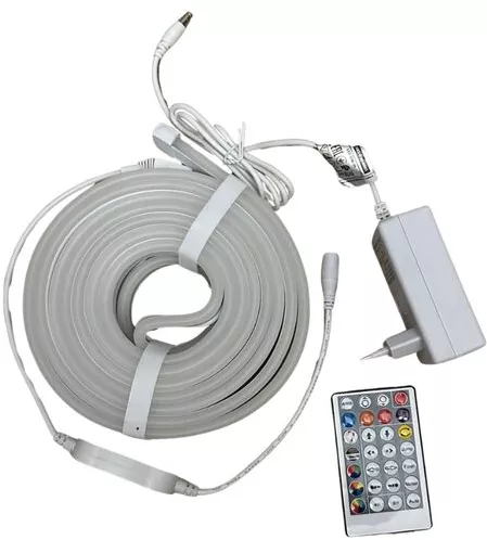 Kit banda led neon cu telecomanda Horoz RGB Strip Lungime 5 m 50 W IP65 ...