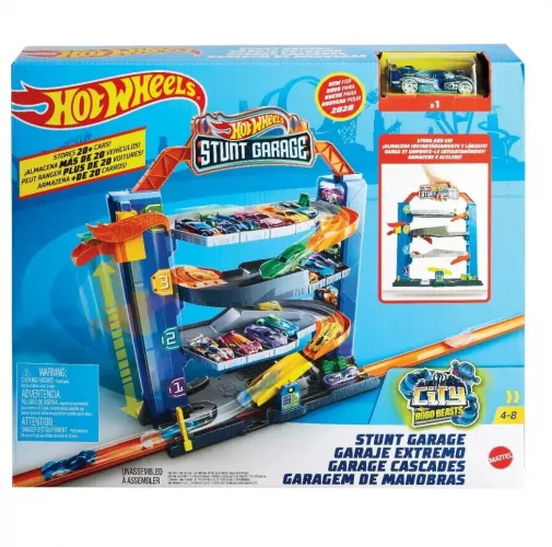 Set Hot Wheels Garajul Cu Cascadorii yrng_558545386 - cel.ro
