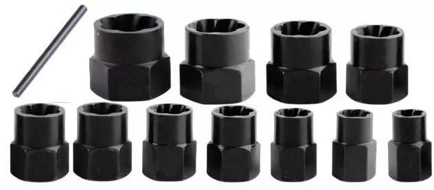 Set extractor 10-27mm suruburi piulite rotunjite deteriorate rupte - cel.ro