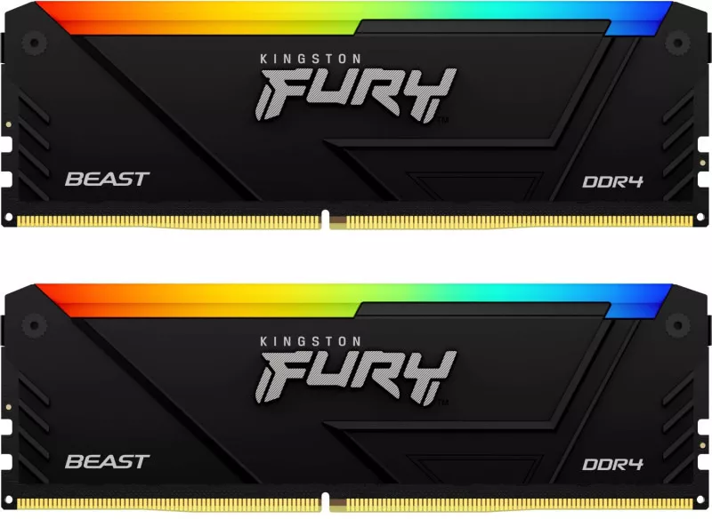Memorie Kingston FURY Beast RGB 16GB DDR4 2666MHz CL16 Dual Channel Kit - cel.ro