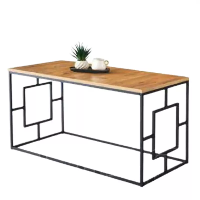 Masuta cafea Living Minimalista Studio Casa din metal si lemn 100 x 51 ...