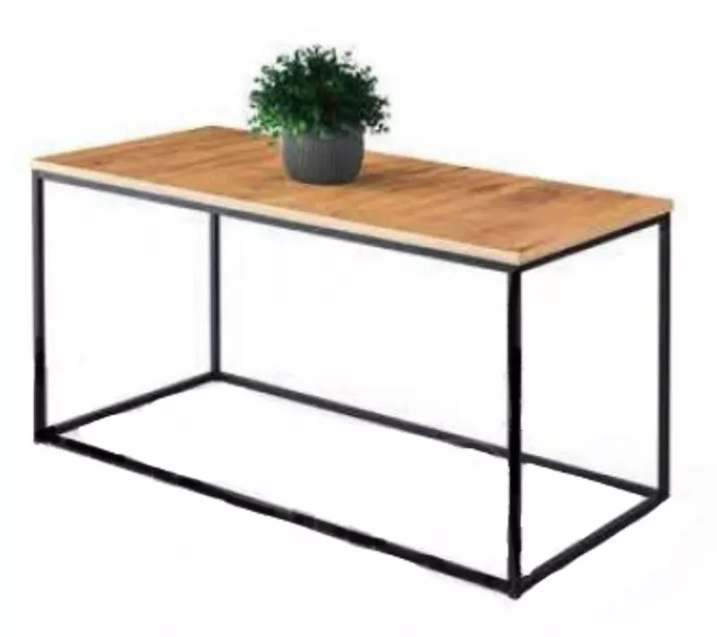 Masuta cafea Living Studio Casa din metal si lemn 100 x 51 x 52 cm Maro / Negru